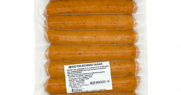 Kim Mart | Smoked Pork Bockwurst Sausage | 10pcs | 1kg | 烟熏猪肉德国式香肠 | SG